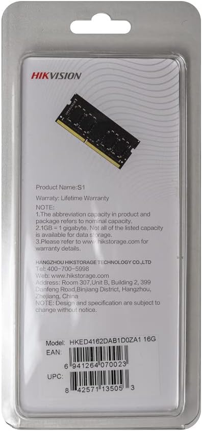 HikVision DRAM 8GB DDR4, 2666MHz SODIMM, 260Pin, 1.2V, CL19 - Radox ...