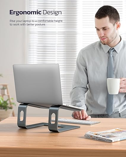 Nulaxy Laptop Stand, Detachable Ergonomic Laptop Mount Computer Stand ...