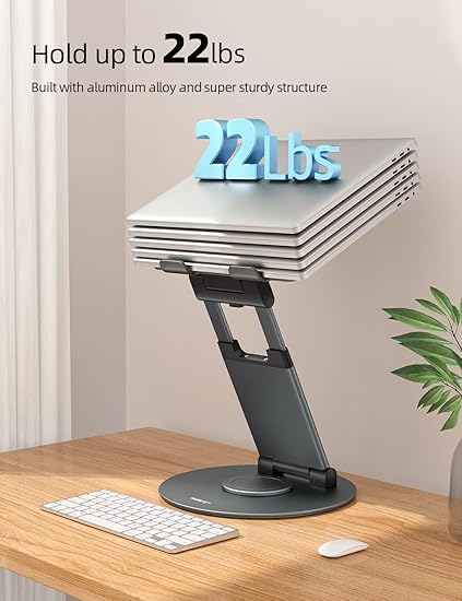 Nulaxy Laptop Stand Telescopic 360 Rotating for Desk - Radox Technology